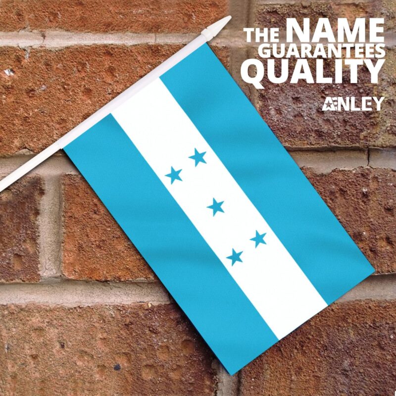 Honduras Stick Flags 5x8 inch (Pack of 12) - Anley Flags