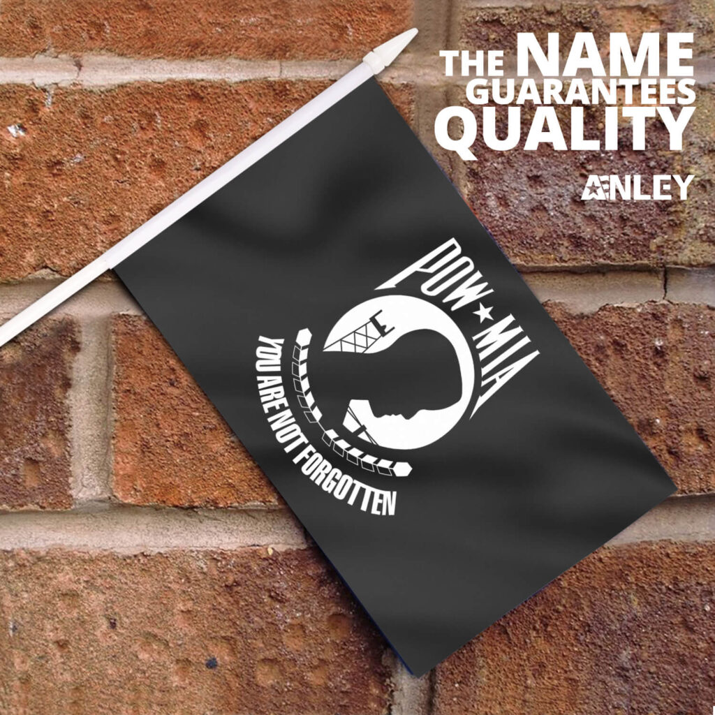 Pow Mia You are Not Forgotten Stick Flags 5x8 inch (Pack of 12) - Anley ...