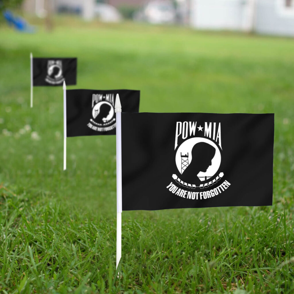 Pow Mia You are Not Forgotten Stick Flags 5x8 inch (Pack of 12) - Anley ...
