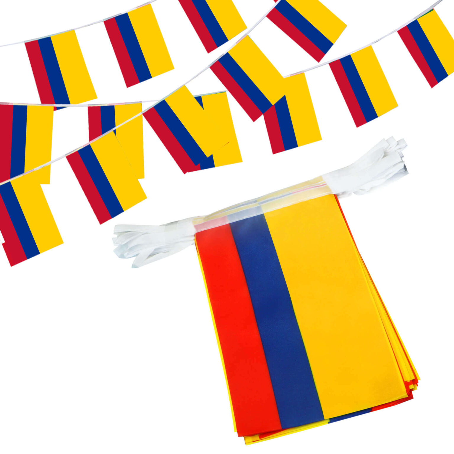 Colombia String Flags Pennant Banners 33 Feet 38 Flags (5.5x8 Inch)