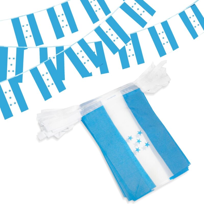Honduras String Flags Pennant Banners 33 Feet 38 Flags (5.5x8 Inch)