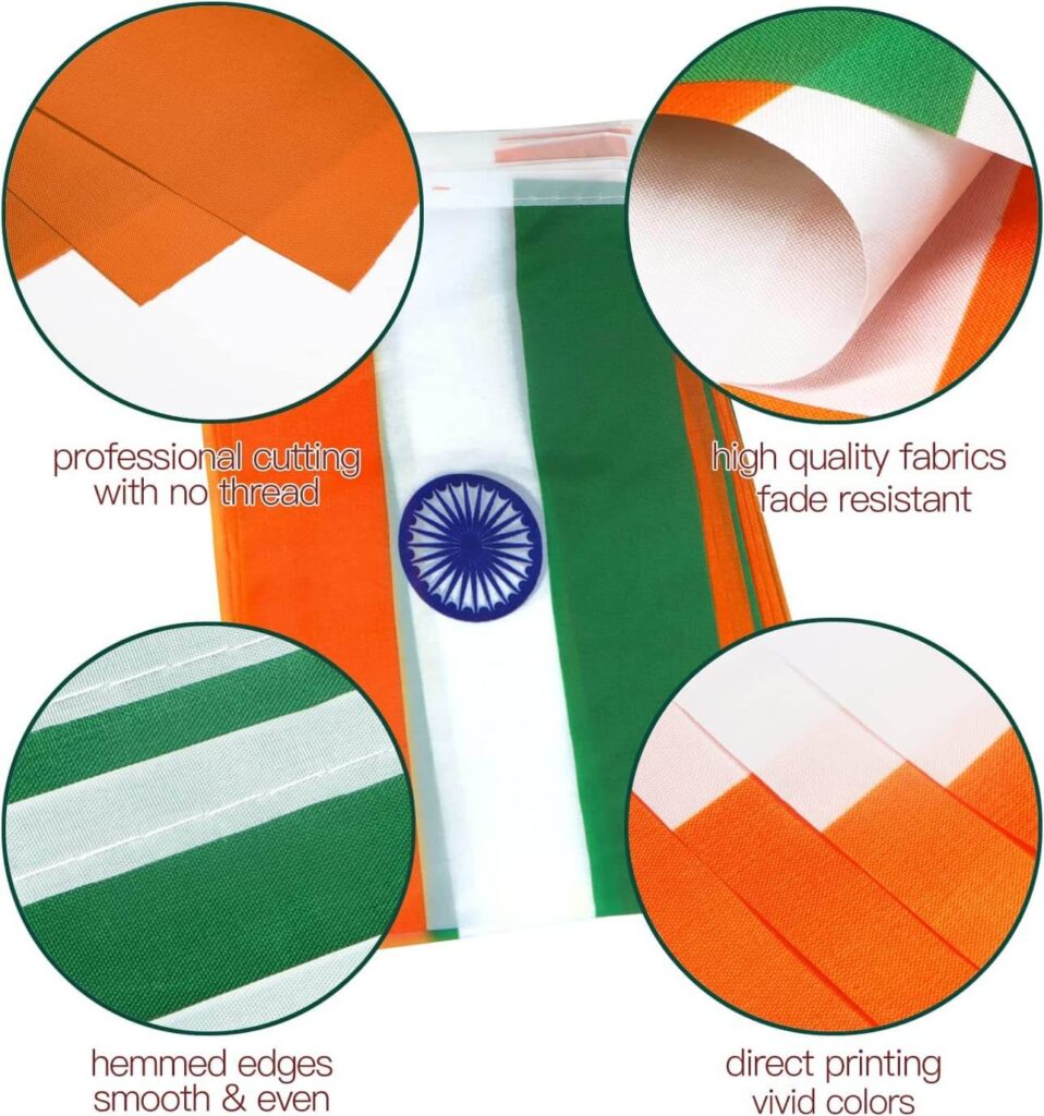 India String Flags Pennant Banners 33 Feet 38 Flags (5.5x8 Inch)