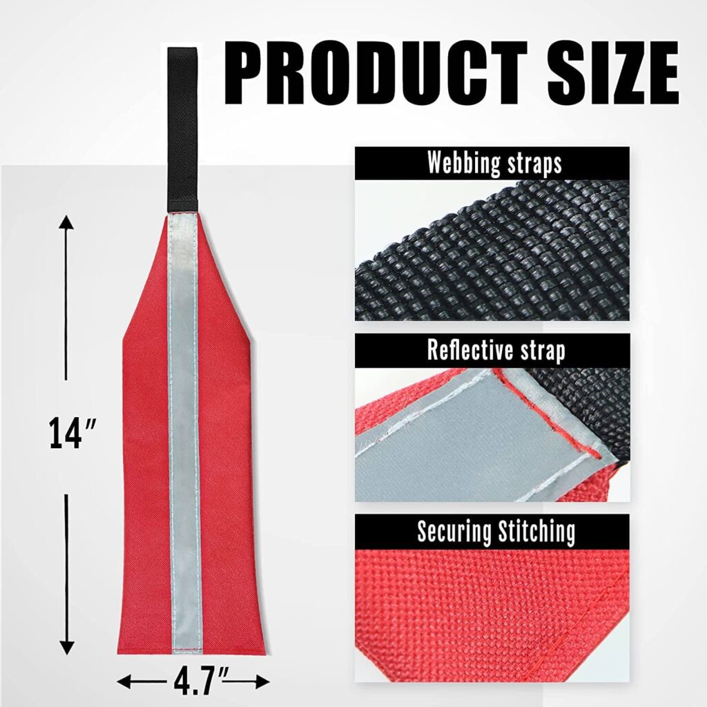 Kayak Tow Safety Travel Flags 14x4.7 inch (Pack of 2) - Anley Flags