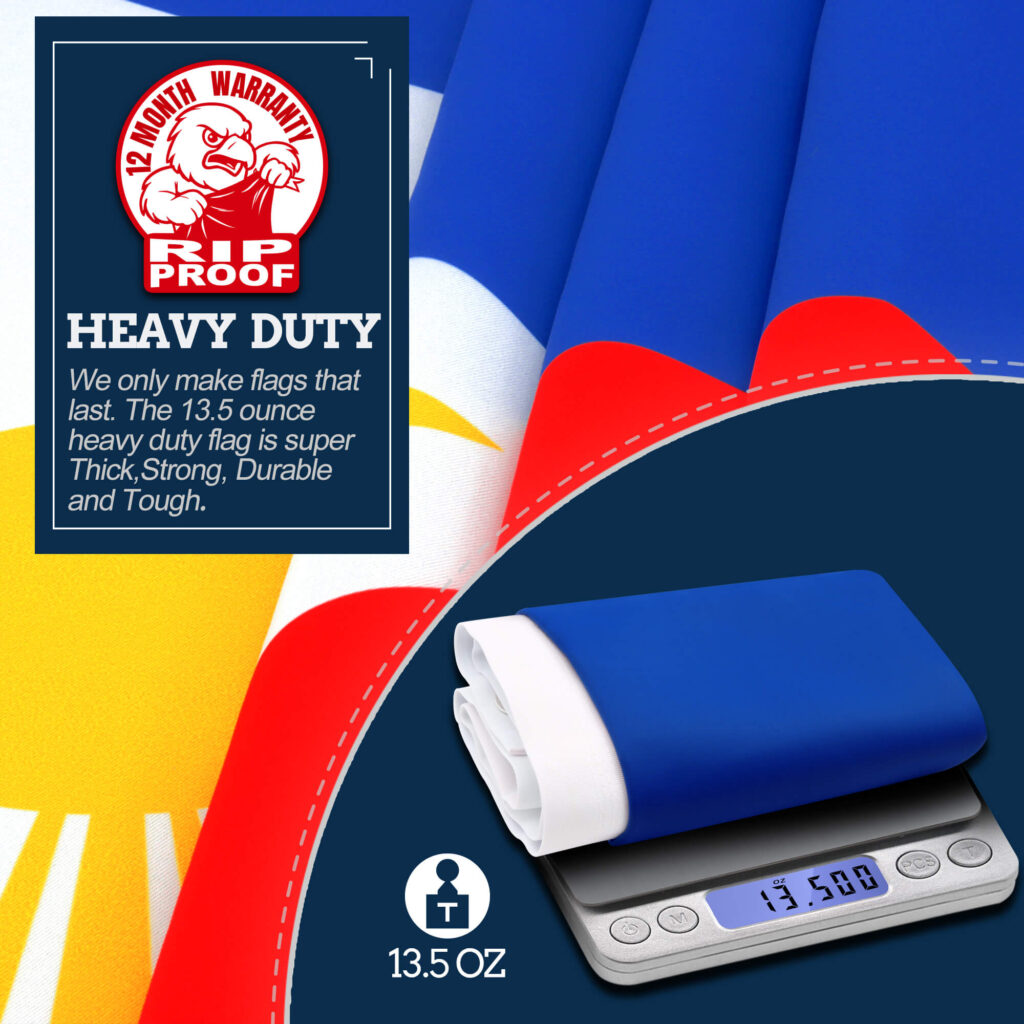 Rip-Proof Technology Double Sided 3-Ply Philippines Flag 3×5 Foot