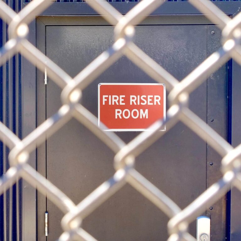 Fire Riser Room Sign Aluminum 7 X 10 IN