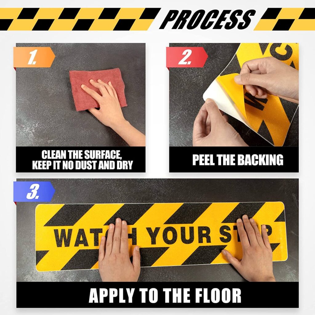 Floor Decal Stickers 24 X 6 Inch(Pack of 6)