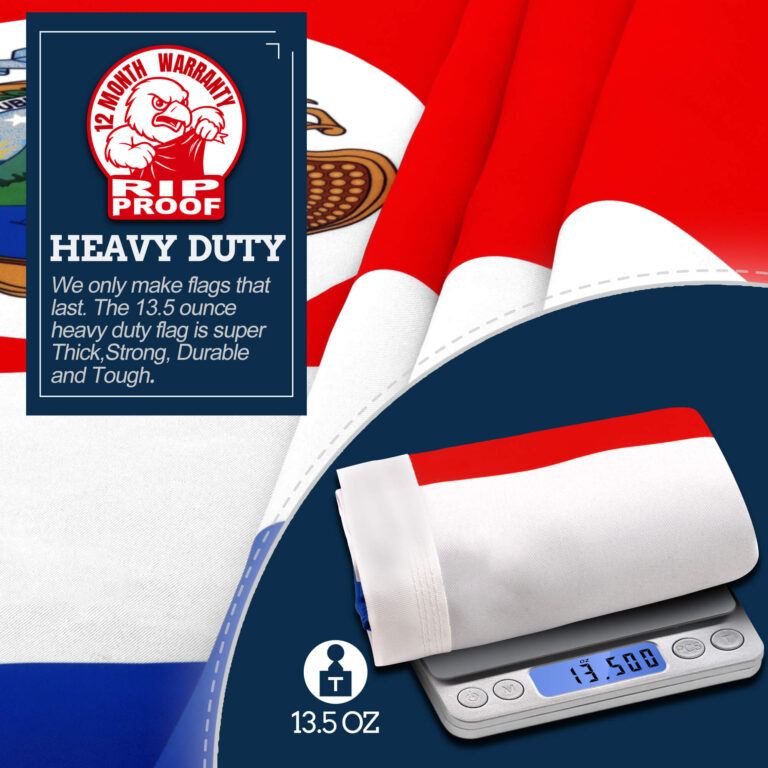 Rip-Proof Technology Double Sided 3-Ply Costa Rica Flag 3×5 Foot