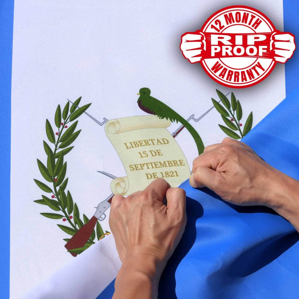Rip-Proof Technology Double Sided 3-Ply Guatemala Flag 3×5 Foot