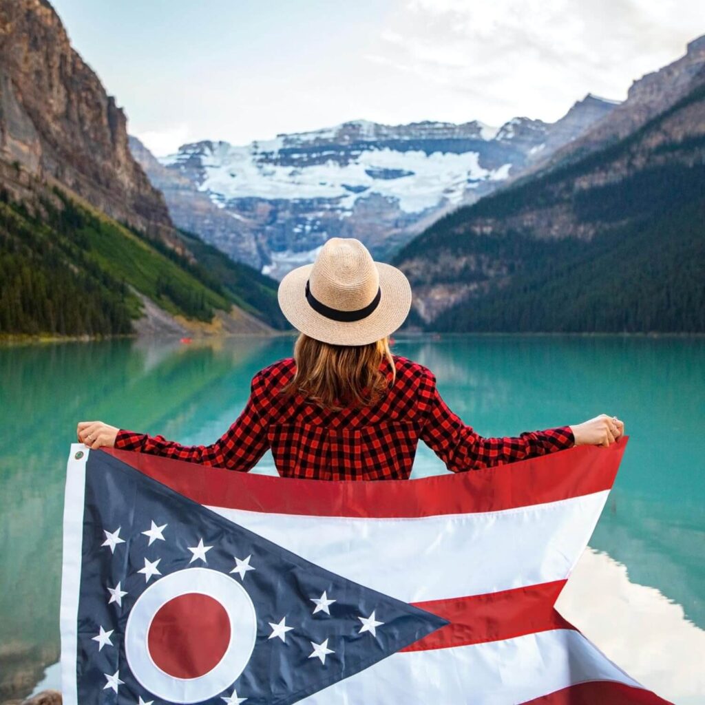 EverStrong Embroidered Ohio State Flag 3x5 Foot