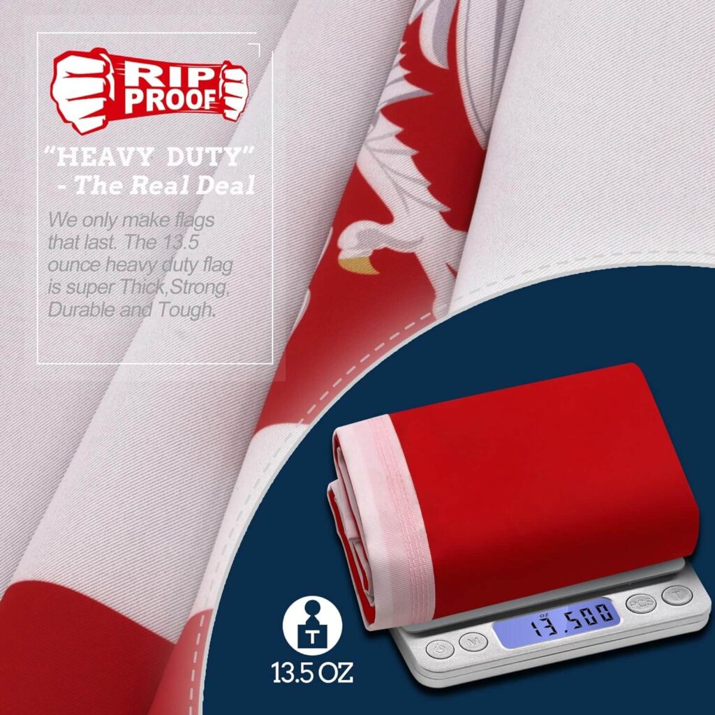 Rip-Proof Technology Double Sided 3-Ply Poland State Ensign Flag 3×5 Foot