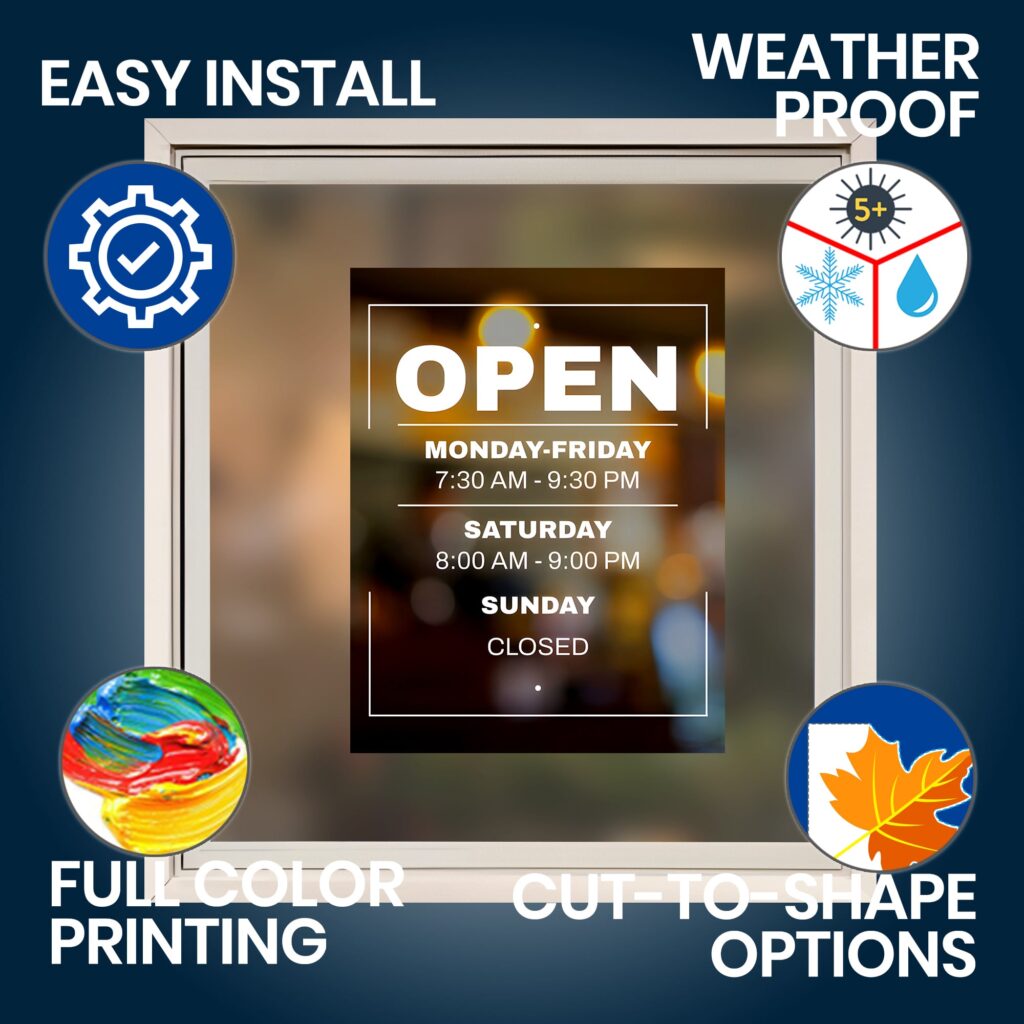 Custom Window Decals - Free Designer Service | Anley Flags