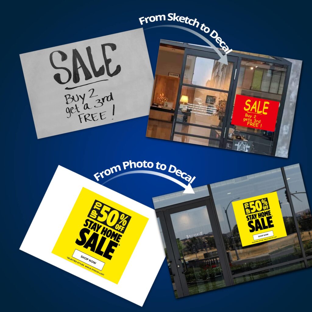 Custom Window Decals - Free Designer Service | Anley Flags