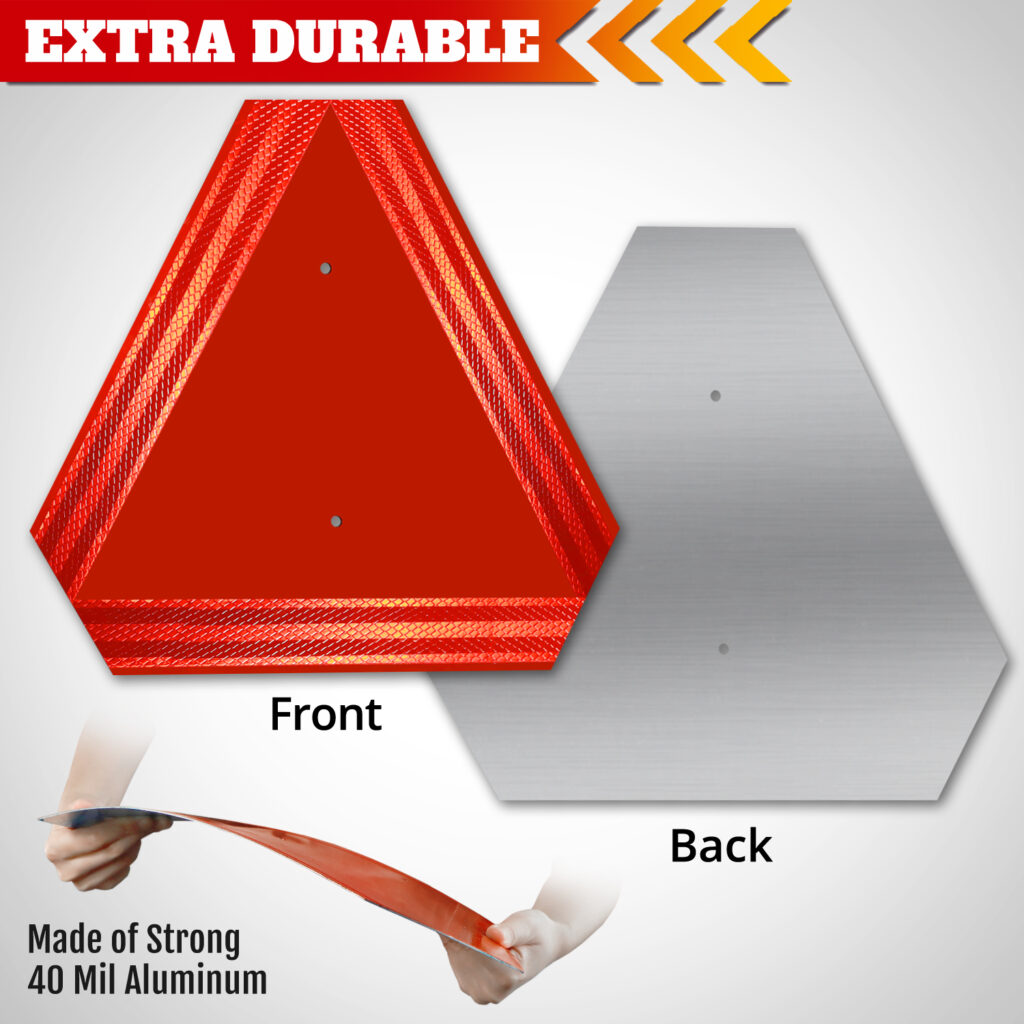 Slow Moving Vehicle Sign Aluminum 14 X 16 IN - Anley Flags