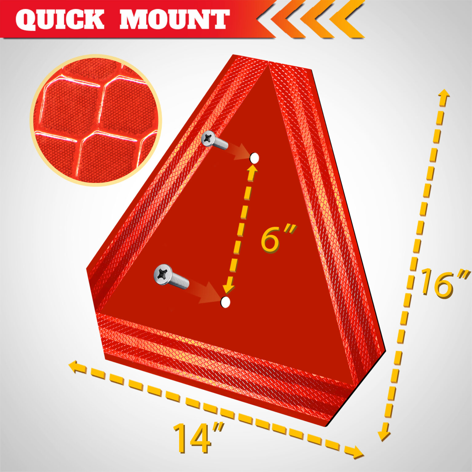 Slow Moving Vehicle Sign Aluminum 14 X 16 IN - Anley Flags