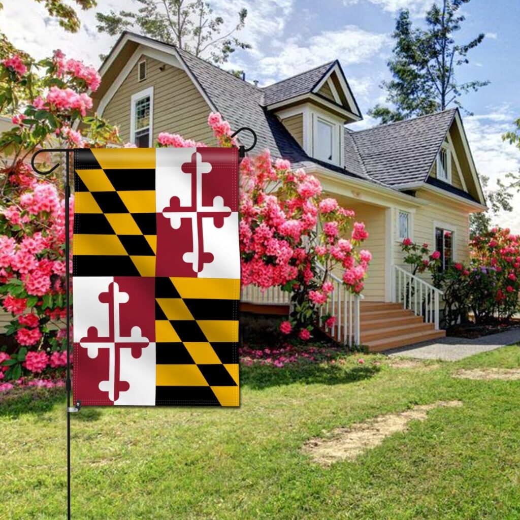 Maryland State Decorative Garden Flags for Home Decor - 18 x 12.5 Inch