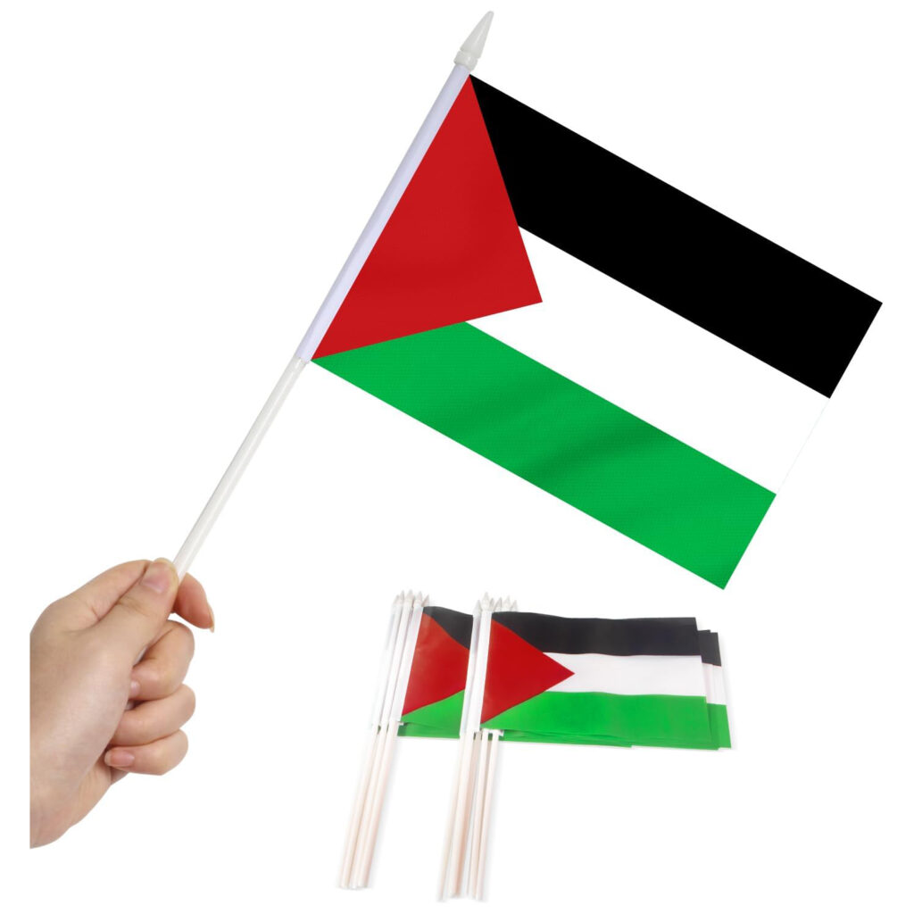 Palestine Stick Flags 5x8 inch (Pack of 12) - Anley Flags