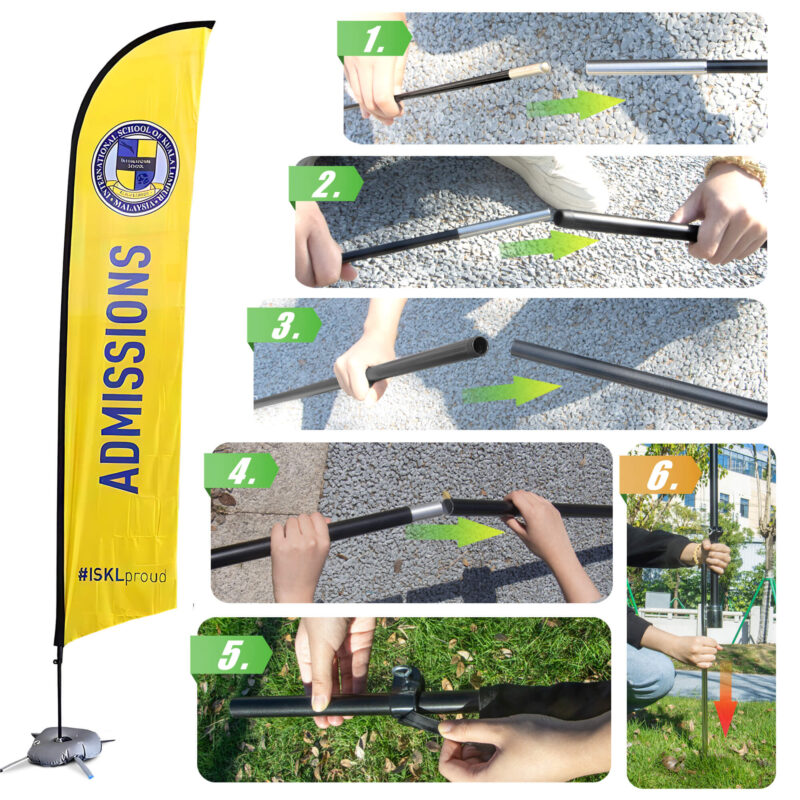 Feather Flagpole Set (Flagpole ONLY) - Anley Flags