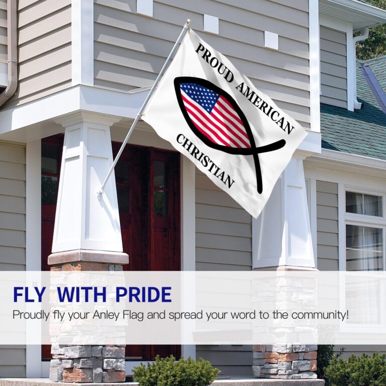 Fly Breeze 3x5 Foot American Christian Fish Flag - Anley Flags