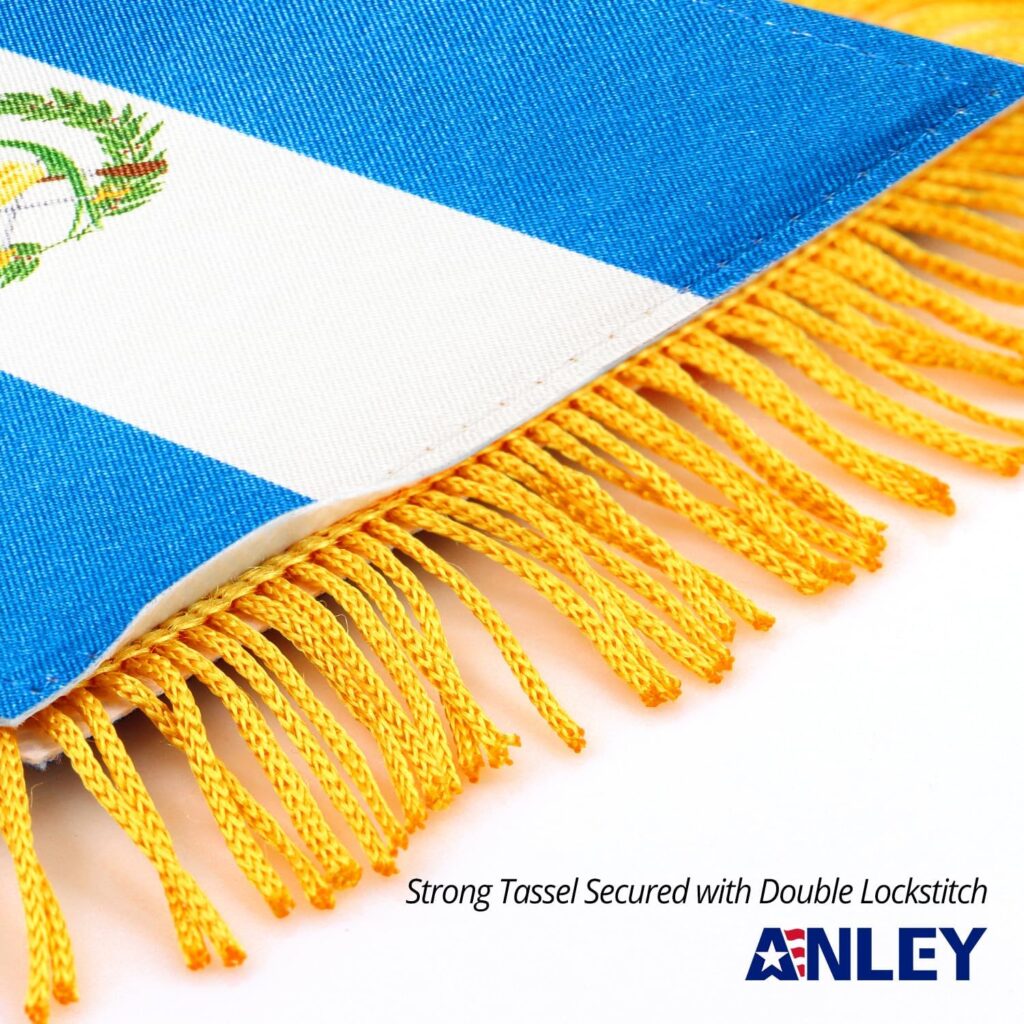Guatemala Fringy Window Hanging Flag 4 X 6 Inch