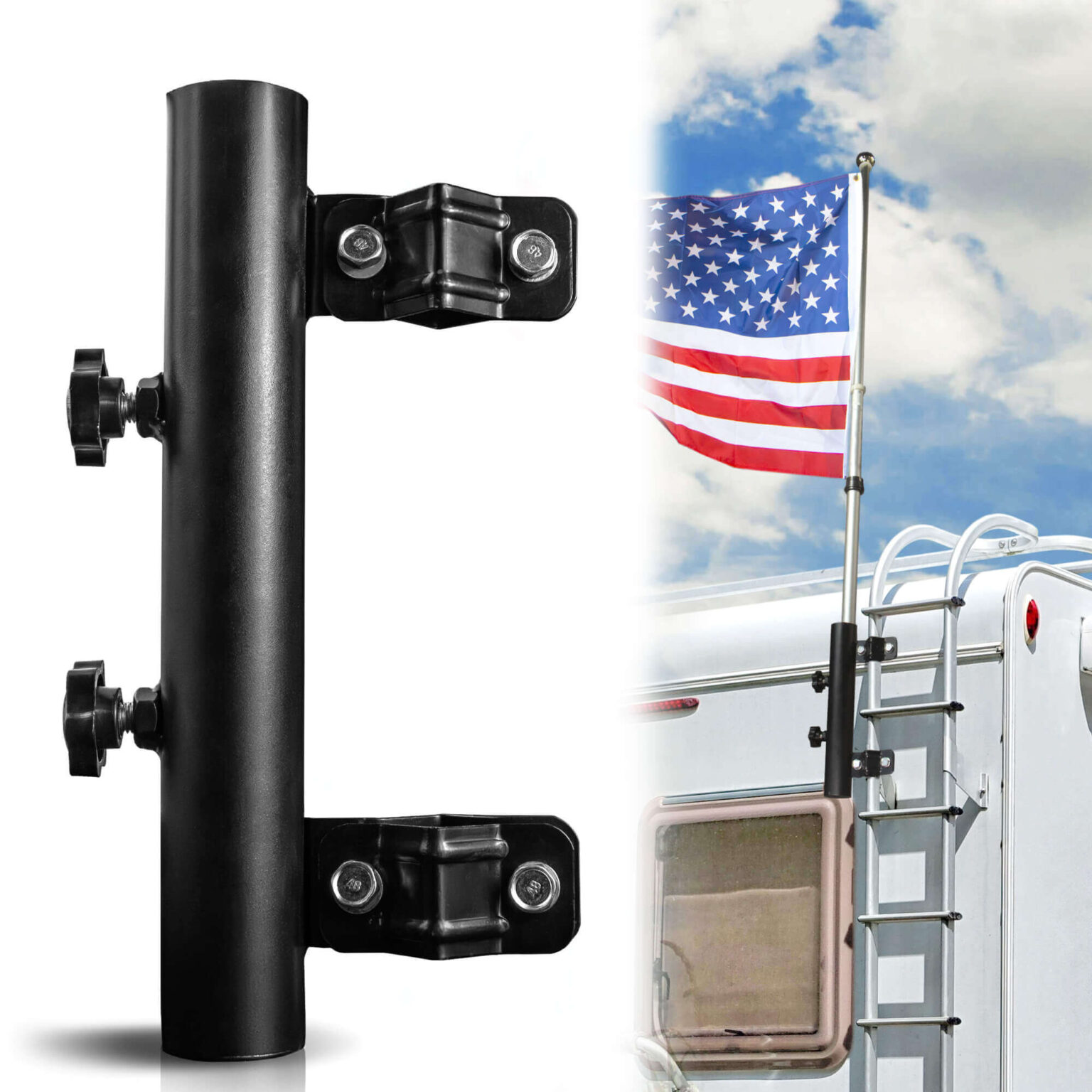 RV Ladder Flagpole Mount Holder - Anley Flags