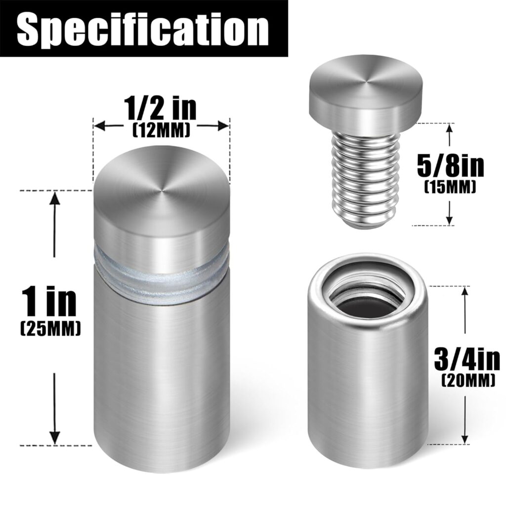 8 Pcs Sign Standoff Advertising Screws - Anley Flags