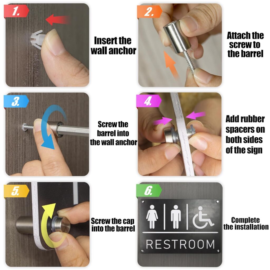 8 Pcs Sign Standoff Advertising Screws - Anley Flags